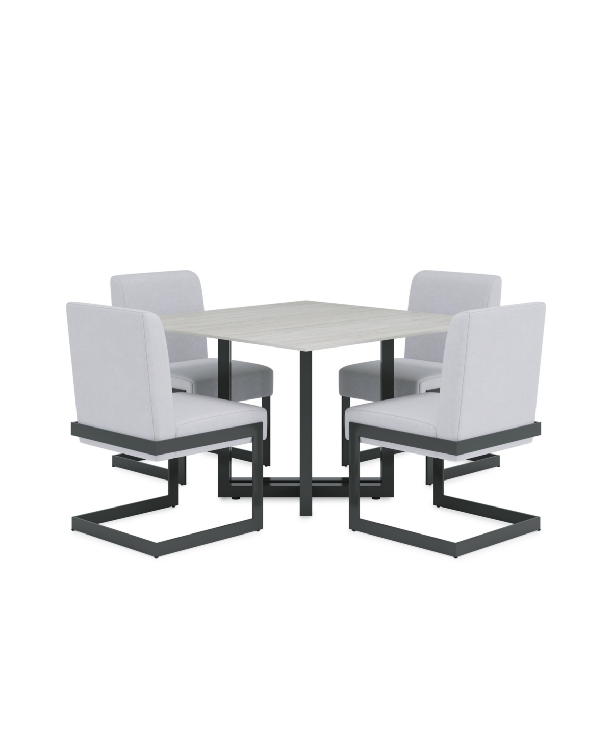 Click here for Emila 5 Pc. Dining Set (Square Table & 4 Chairs)... prices