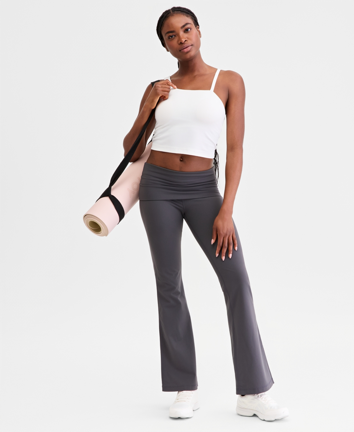 Click here for Id Ideology Womens Studio Foldover Waist Flare Leg... prices