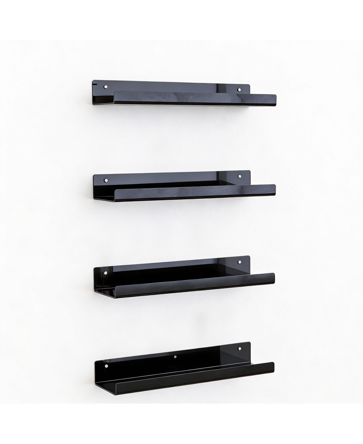 Click here for Yigii 4 Pack Acrylic Wall Shelves - Space Saving... prices