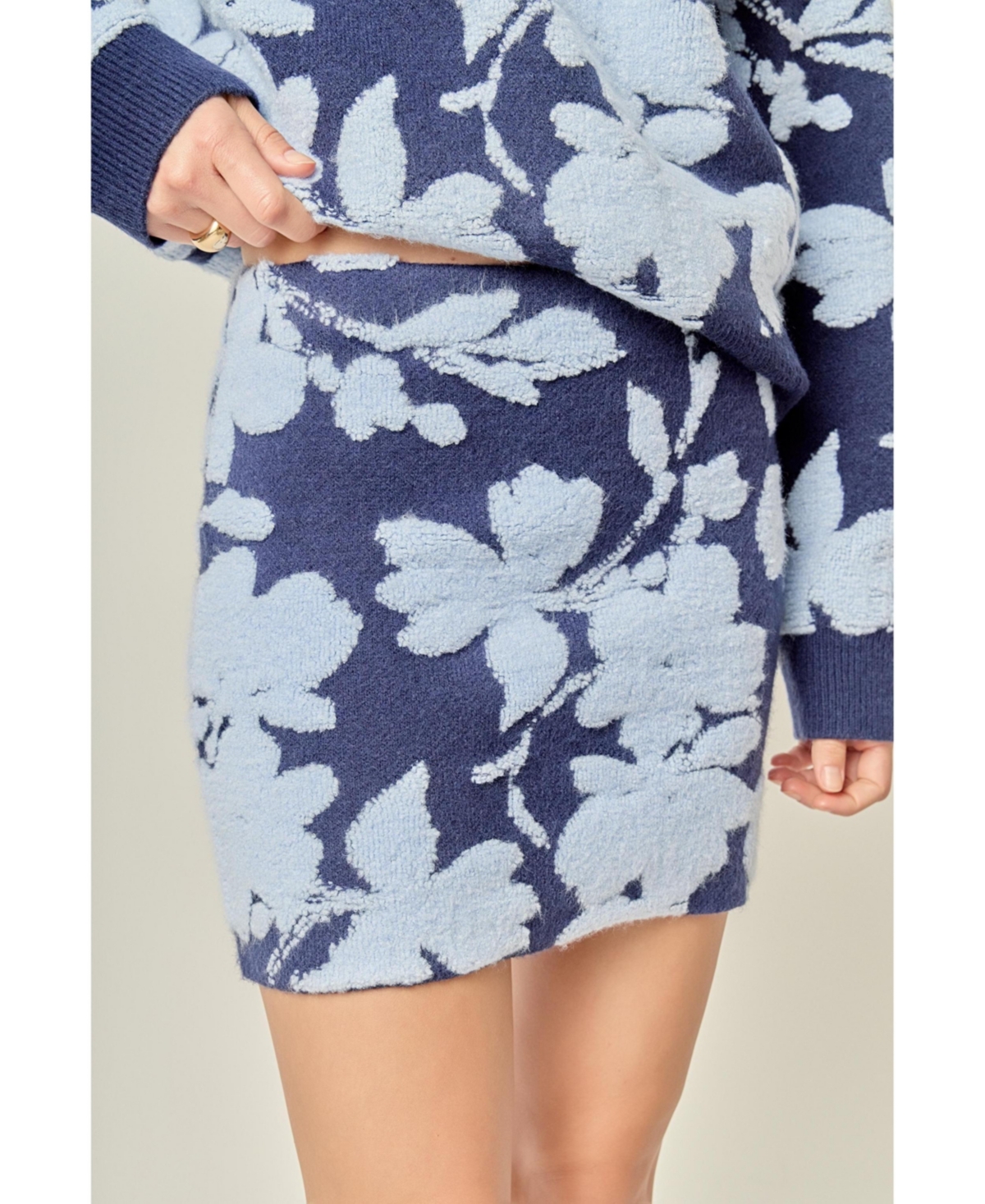 Click here for English Factory Womens Fuzzy Flower Mini Skirt - N... prices