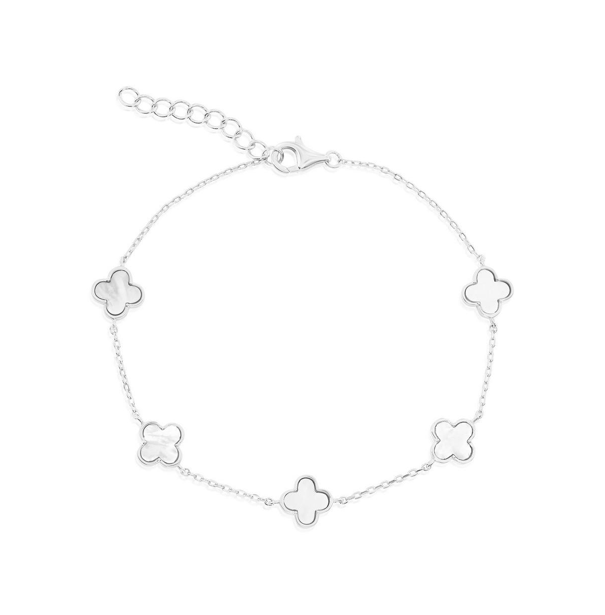 Click here for Simona Sterling Silver  Mother of Pearl Clover Bra... prices