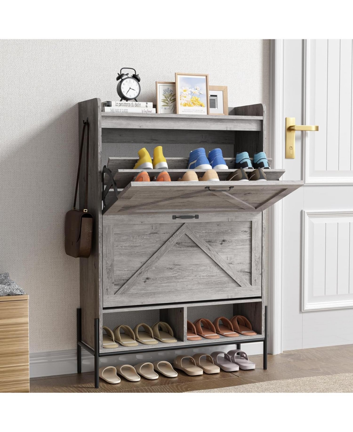 Click here for gaomon Shoe Cabinet with 2 Flip Drawers  Narrow Fr... prices