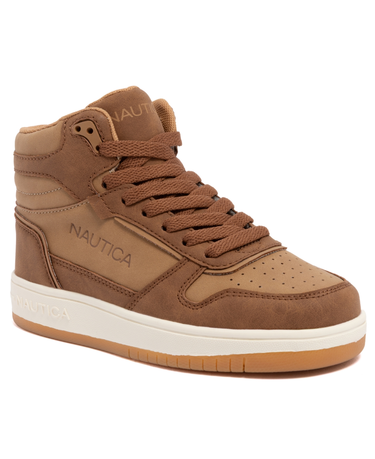 Click here for Nautica Boys Sirie Casual High-Top Sneakers - Tan... prices