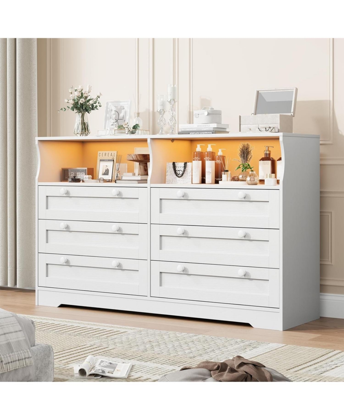 Click here for gaomon Dresser for Bedroom with 6 Drawers  55"... prices