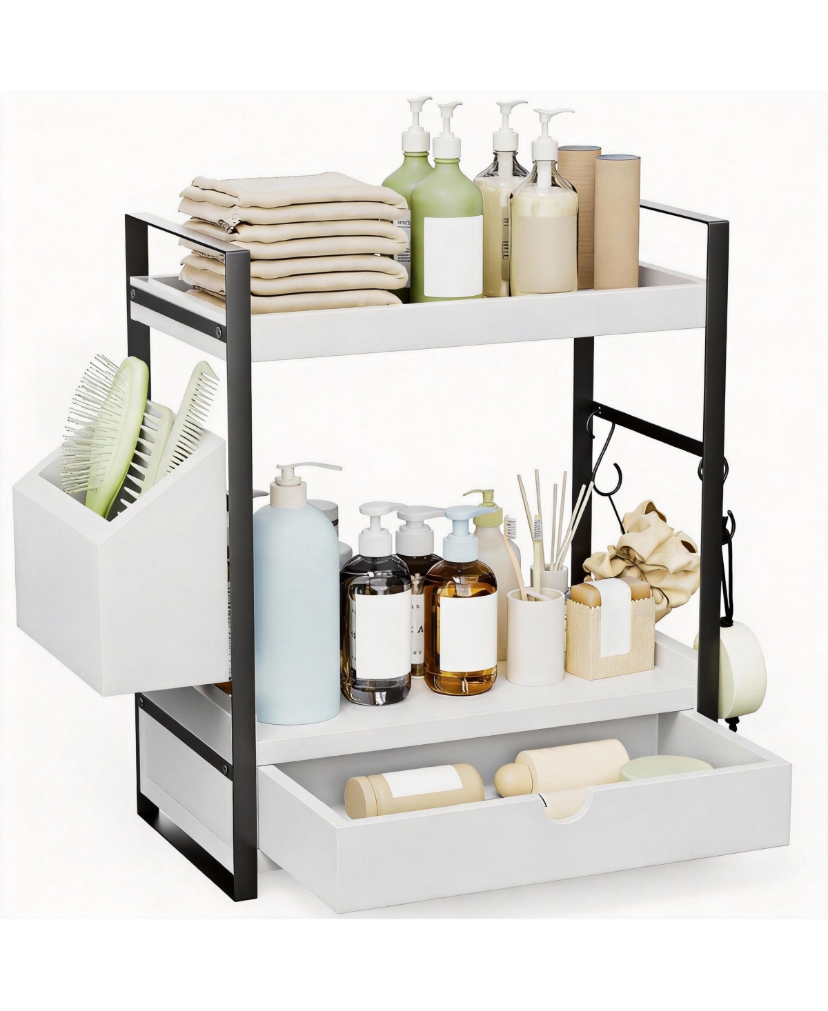 Click here for Yigii 2-Tier Bathroom Organizer with Drawers - Whi... prices