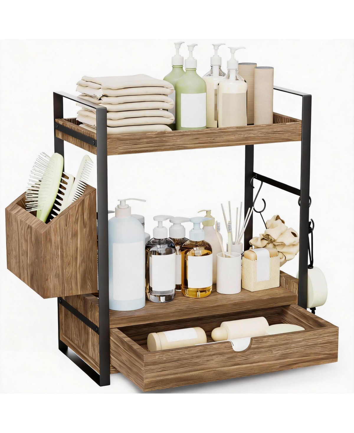 Click here for Yigii 2-Tier Bathroom Organizer with Drawers - Dar... prices