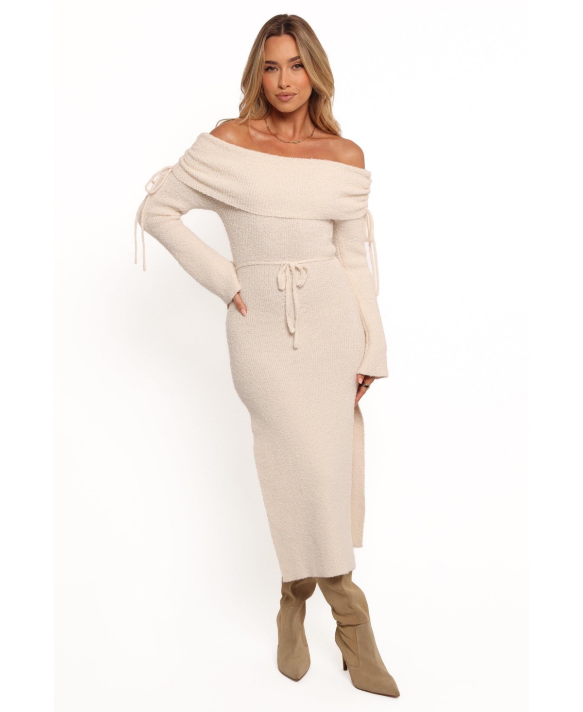 Click here for Petal and Pup Womens Annabelle Midi Dress - White prices