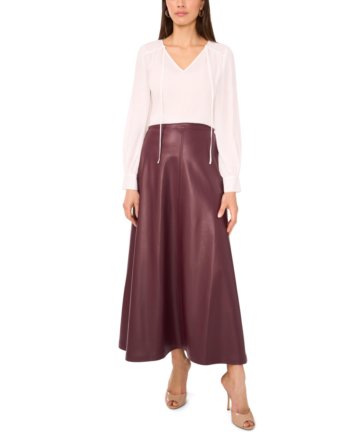 Click here for Vince Camuto Womens Long Sleeve Top - New Ivory prices
