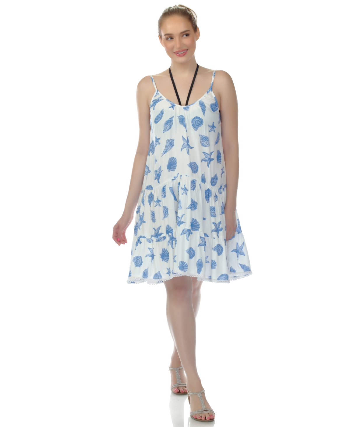 Click here for Raviya Womens Spaghetti Strap Tiered Short Swim Dr... prices