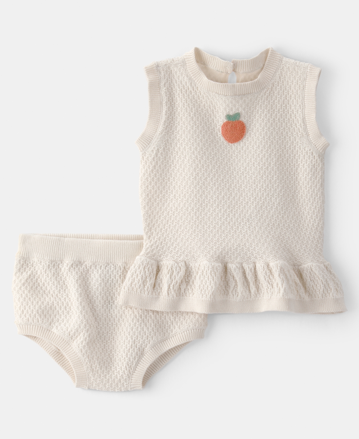 Click here for Carters Baby Girls Peach Crochet Top and Shorts  2... prices