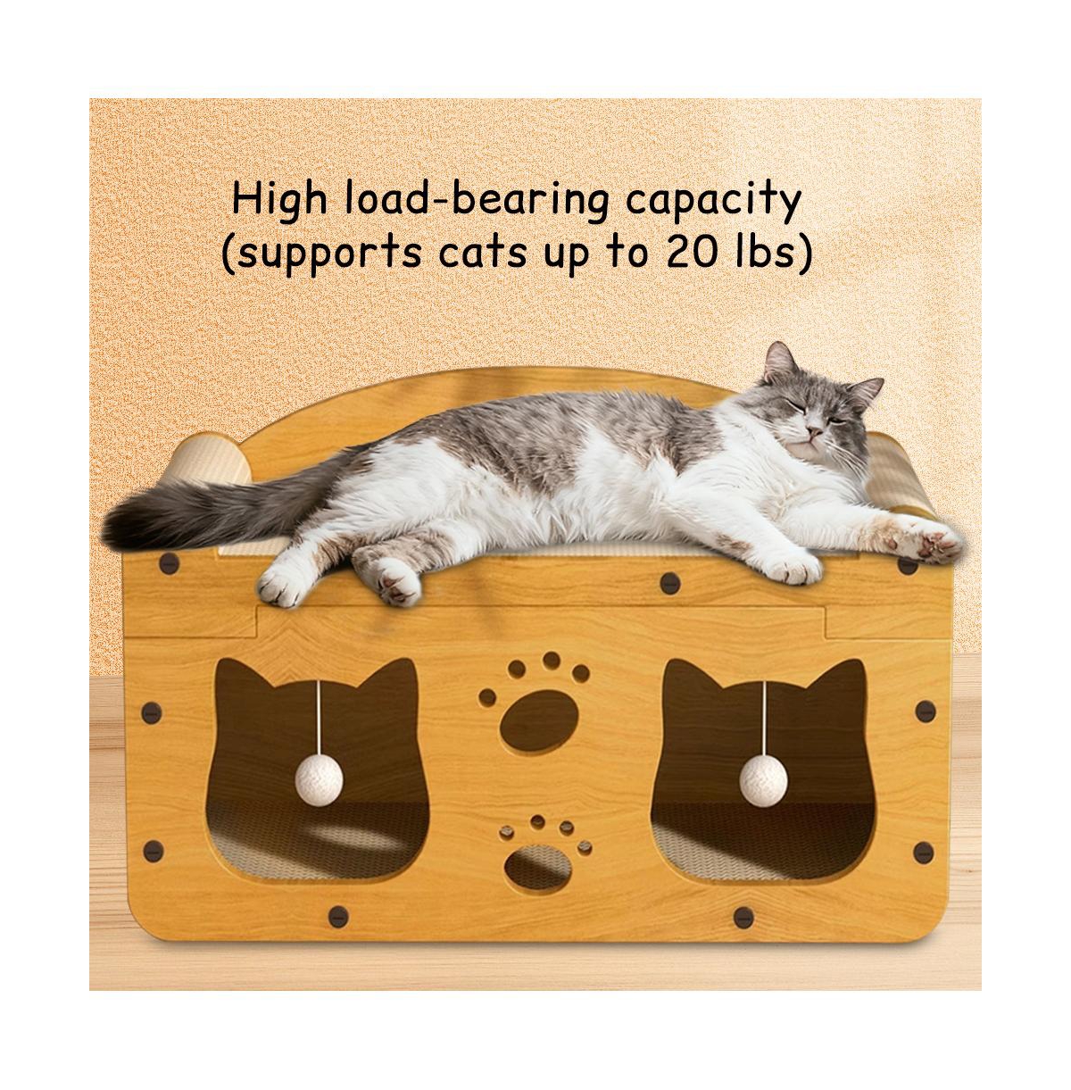 Click here for Aostirmotor Multi-Functional Wooden Cat Bed with S... prices