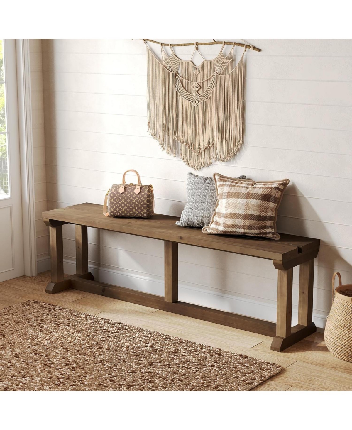 Click here for Tribesigns 59" Farmhouse Entryway Bench  Bed... prices