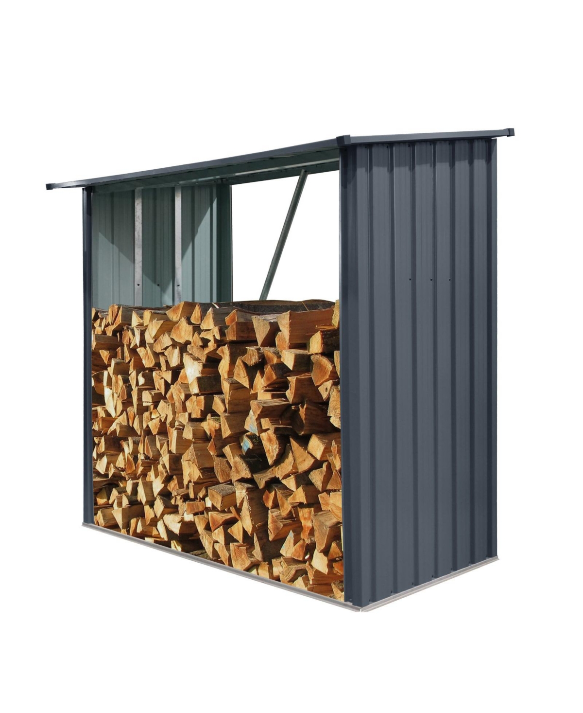 Click here for Mondawe Outdoor Steel Firewood Rack Open Wood Shed... prices