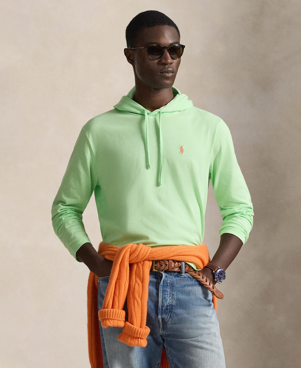 Click here for Polo Ralph Lauren Mens Jersey Hooded T-Shirt - Cru... prices