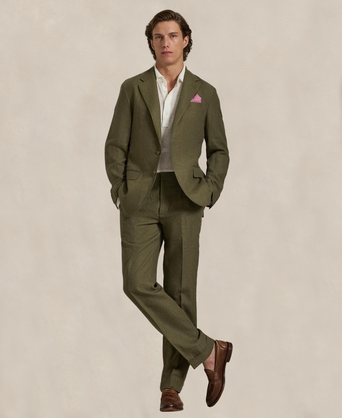 Click here for Polo Ralph Lauren Mens Linen Suit Trousers - Basic... prices
