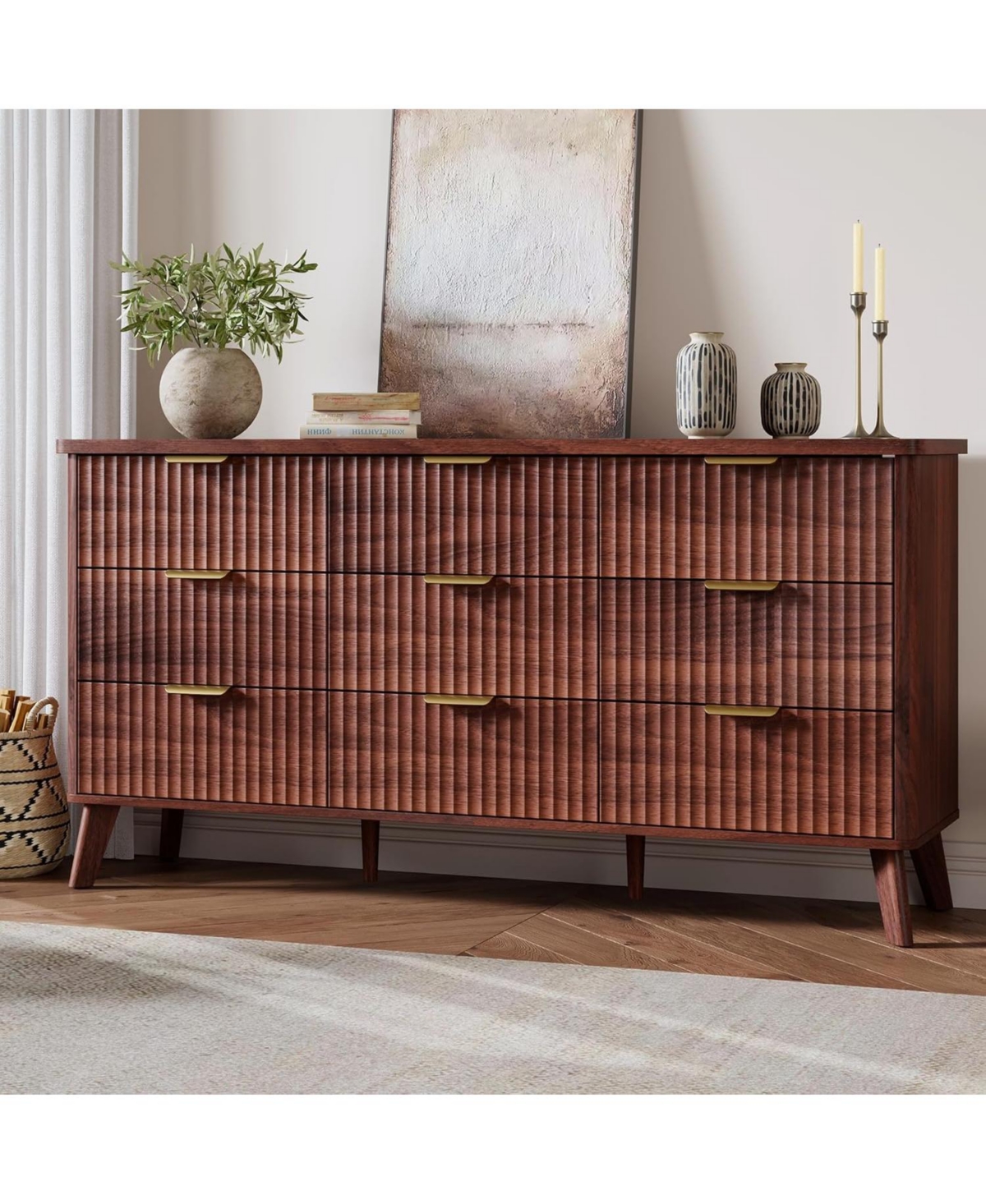Click here for Gaomon Fluted Dresser for Bedroom with 9 Deep Draw... prices