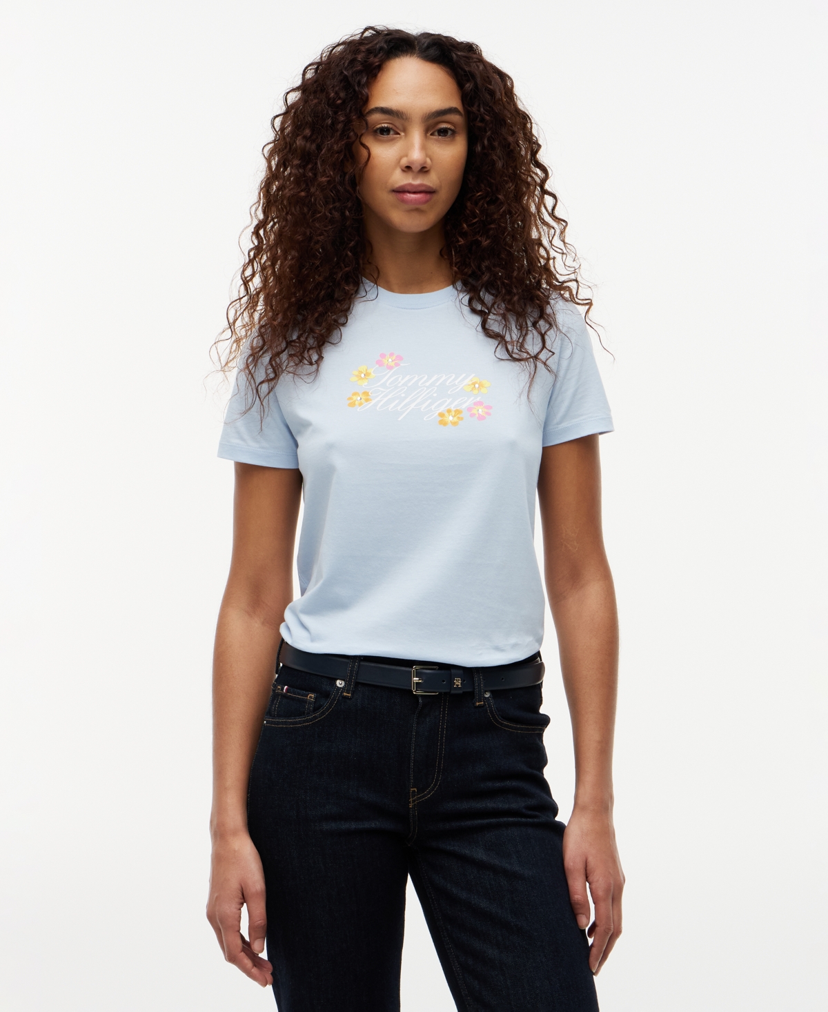 Click here for Tommy Hilfiger Womens Graphic Floral Crew Neck T-S... prices