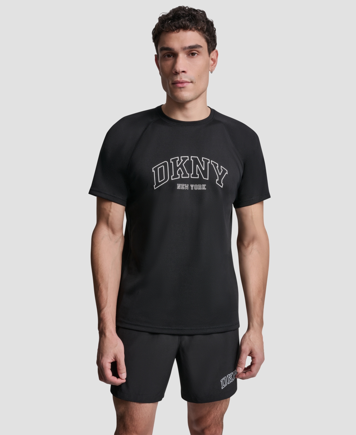 Click here for Dkny Mens Raglan Short-Sleeve Swim T-Shirt - Black prices