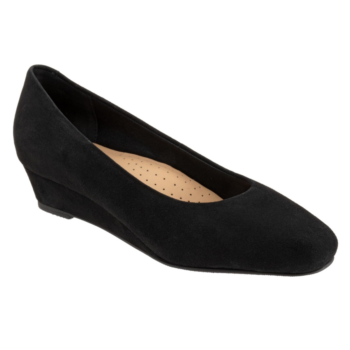 Click here for Trotters Denisse Pump - Black suede prices