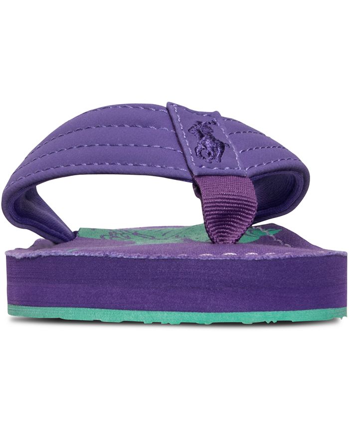 Polo Ralph Lauren Little Girls' Theo Big Pony Flip-Flop Sandals from ...