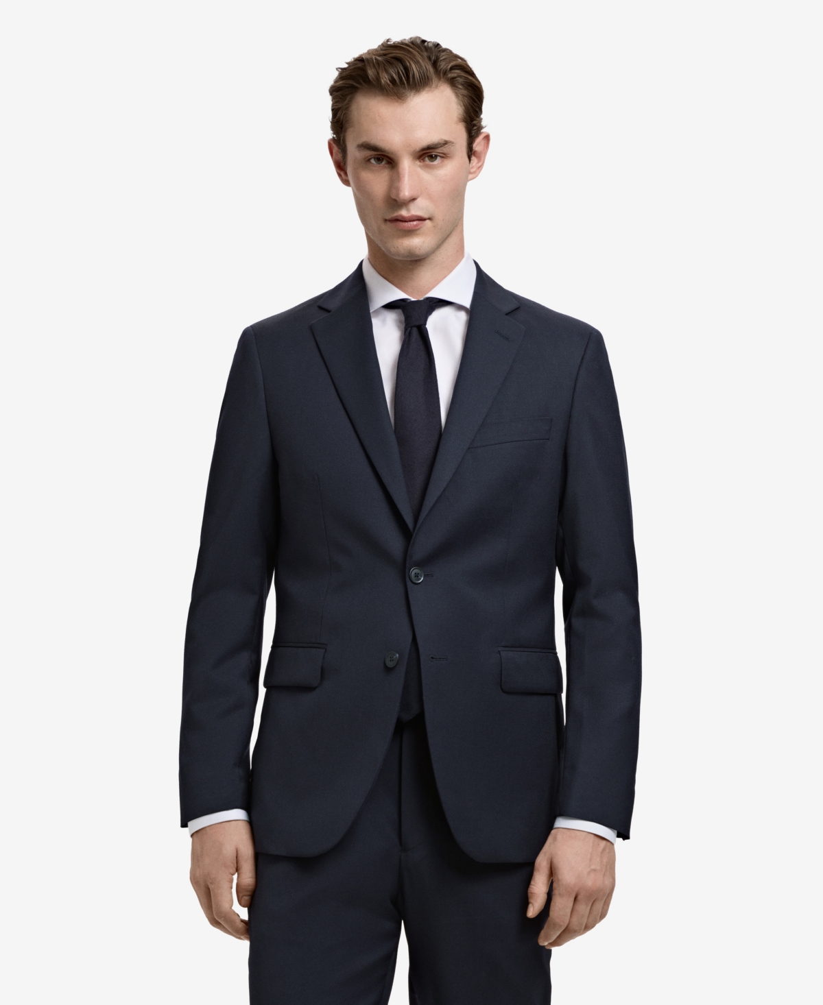 Click here for Mango Mens Turin Virgin Wool Suit Blazer - Navy prices