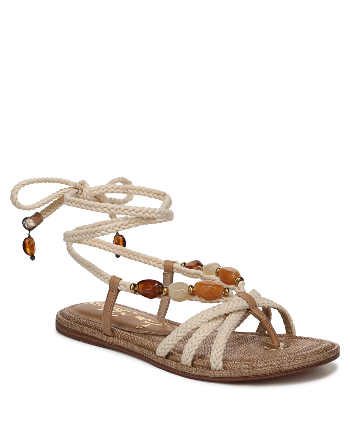 Click here for Sam Edelman Womens Rori Strappy Flat Sandals - Nat... prices