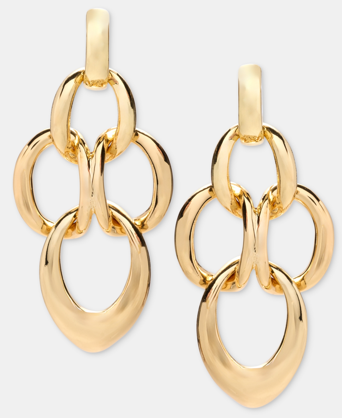 Click here for Anne Klein Linked Clip-On Drop Earrings - Gold prices