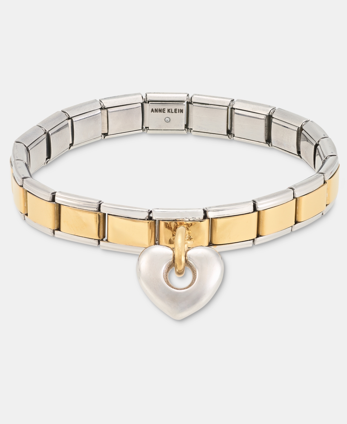 Click here for Anne Klein Puffy Heart Charm Stretch Bracelet - T-... prices