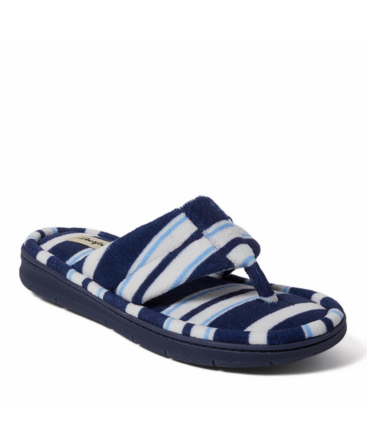 Click here for Dearfoams Womens Wrenley Terry Thong Flip Flop Hou... prices