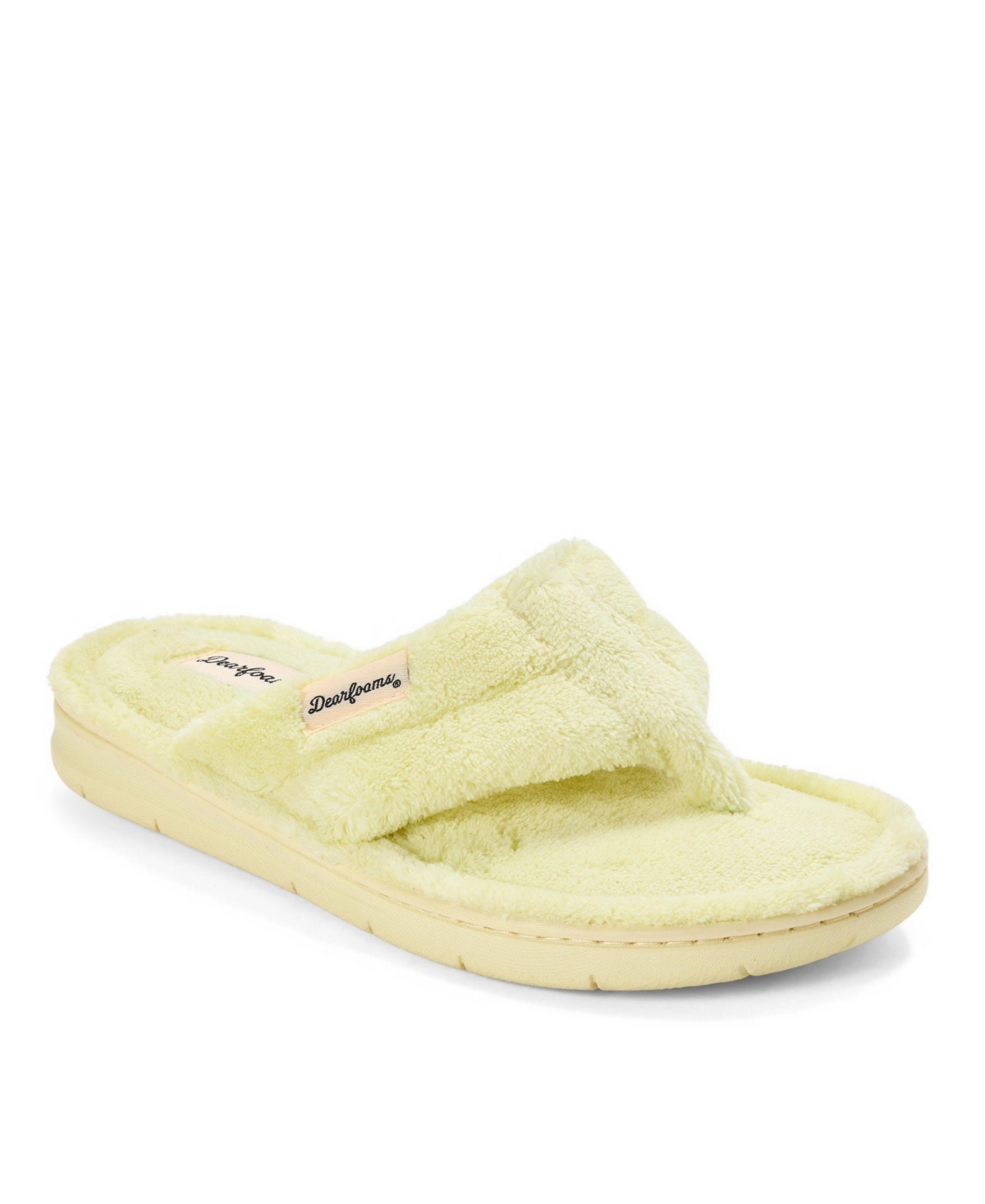 Click here for Dearfoams Womens Wrenley Terry Thong Flip Flop Hou... prices