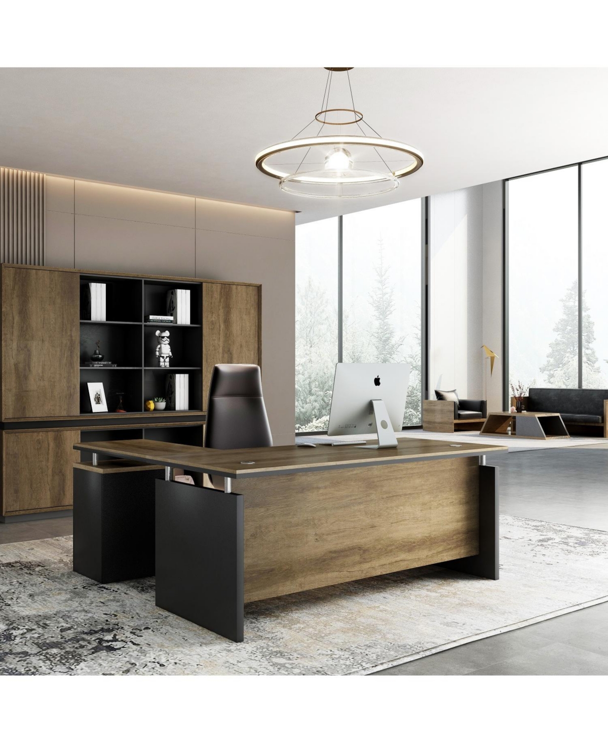 Click here for logicfox 63-Inch L-Shaped Compact Desk in Brown wi... prices