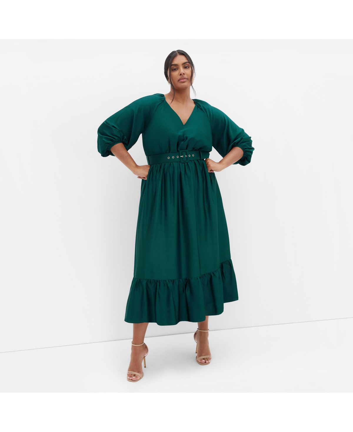 Click here for City Chic Womens Betty Midi Dress - Jade prices