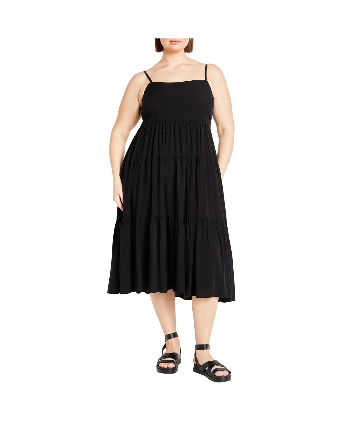 Click here for City Chic Womens Mystic Dress - Black prices