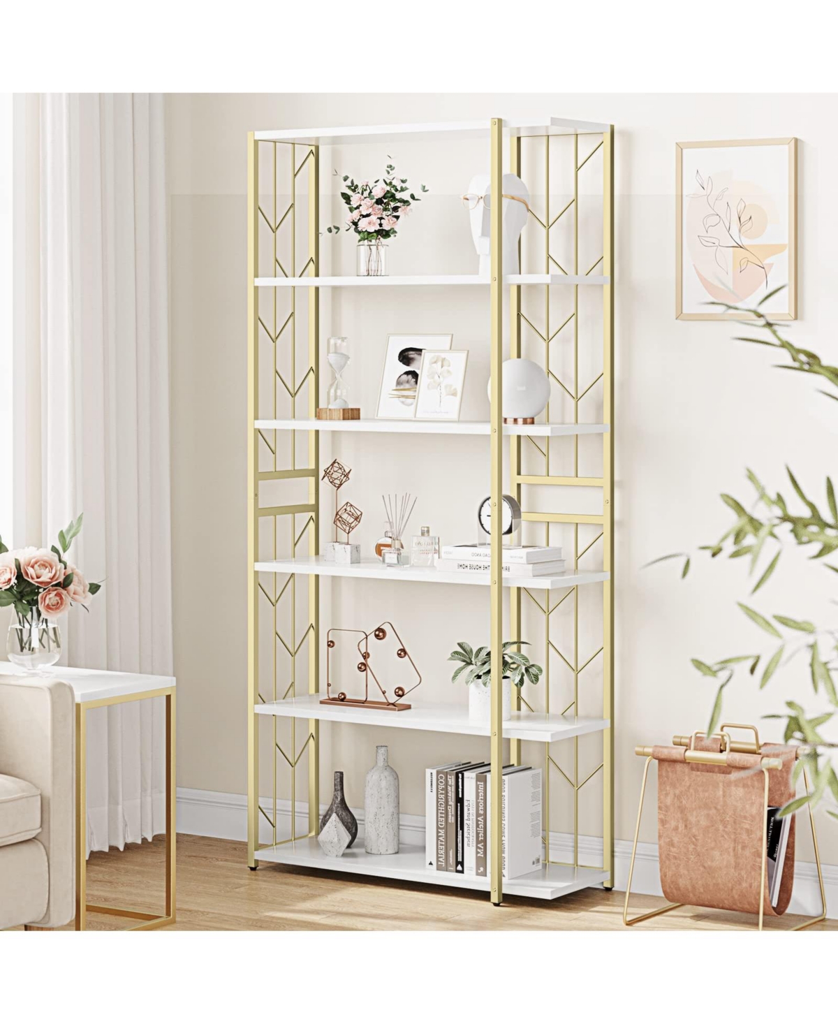 Click here for gaomon 6 Tier Bookshelf  Tall Bookcase Freestandin... prices