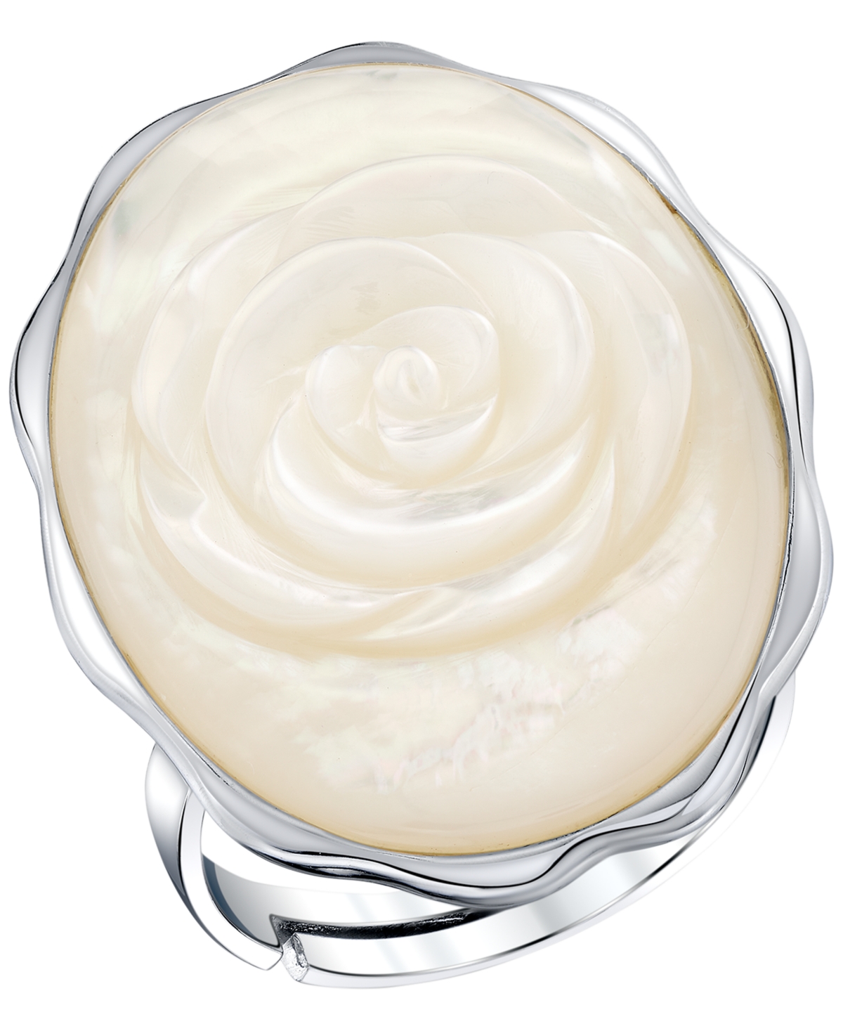 Click here for Macys Mother Of Pearl Ring in Sterling Silver - Si... prices