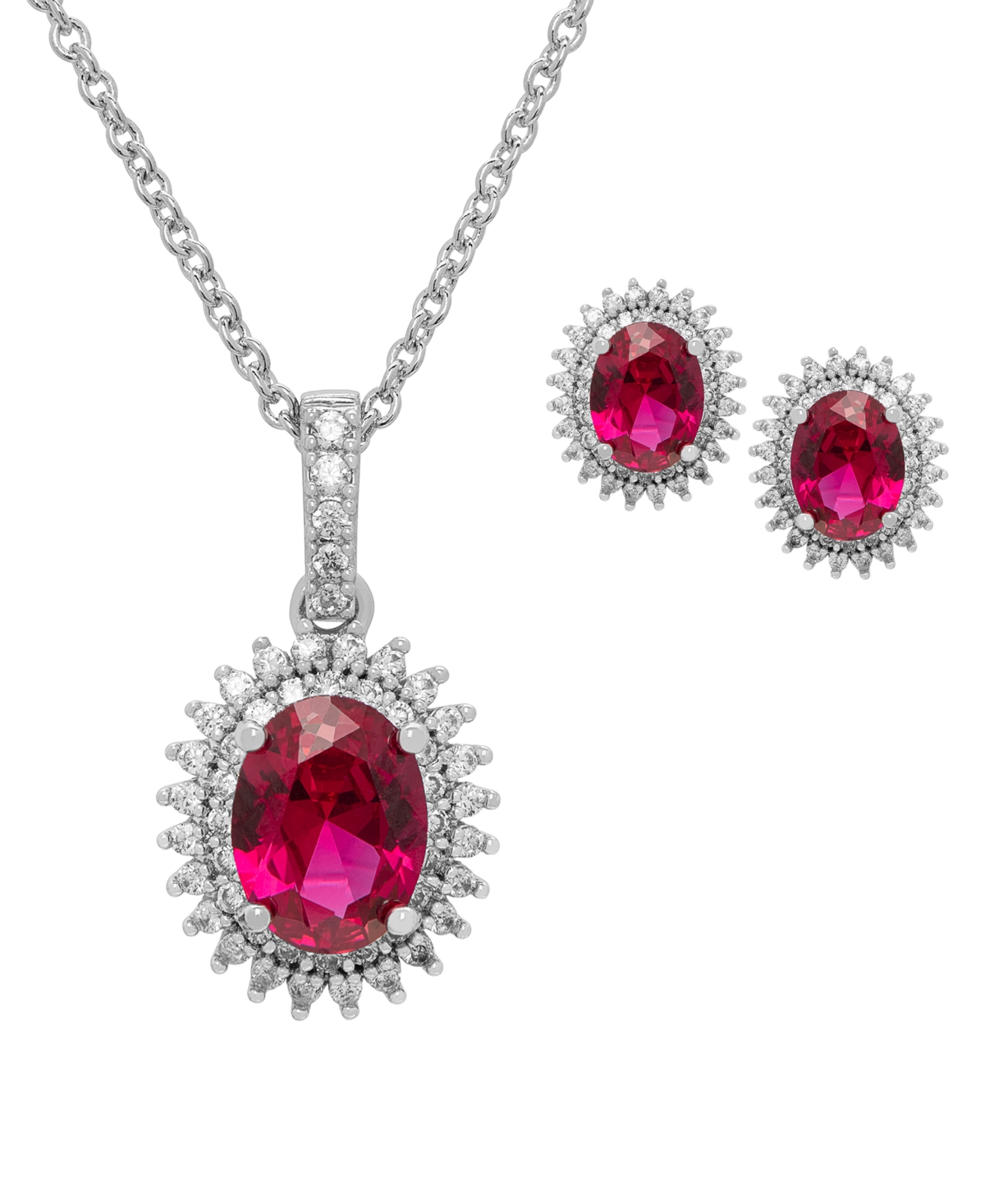 Click here for Macys 2-Piece Lab-Grown Ruby (2.70 ct. t.w.) & Whi... prices