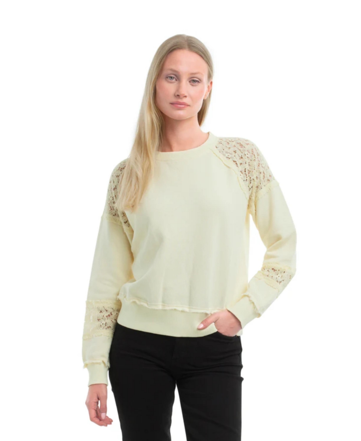 Click here for Wilt Clothing Womens Lace Details Sweatshirt - Tra... prices