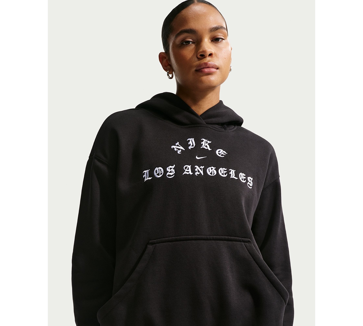 Click here for Nike Womens Fleece Oversized Los Angeles Pull-On H... prices