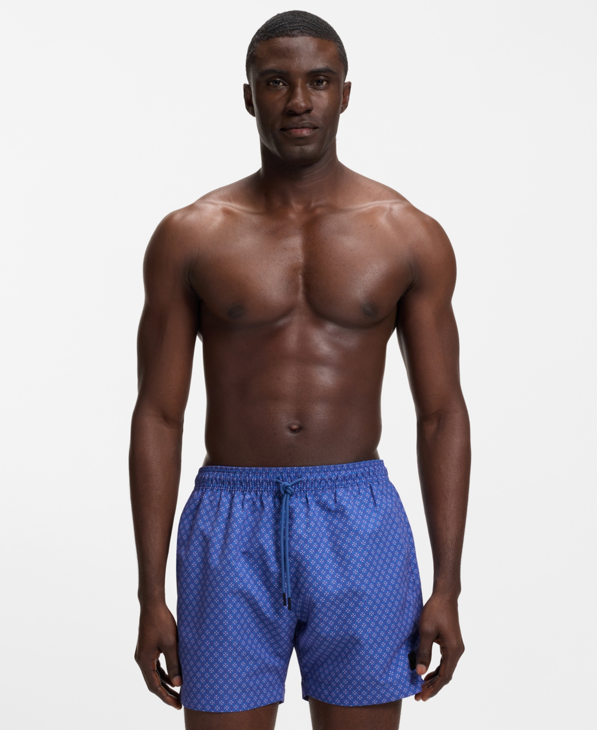 Click here for Boss Mens Printed Dots 5 Swim Trunks - Blue/pink prices