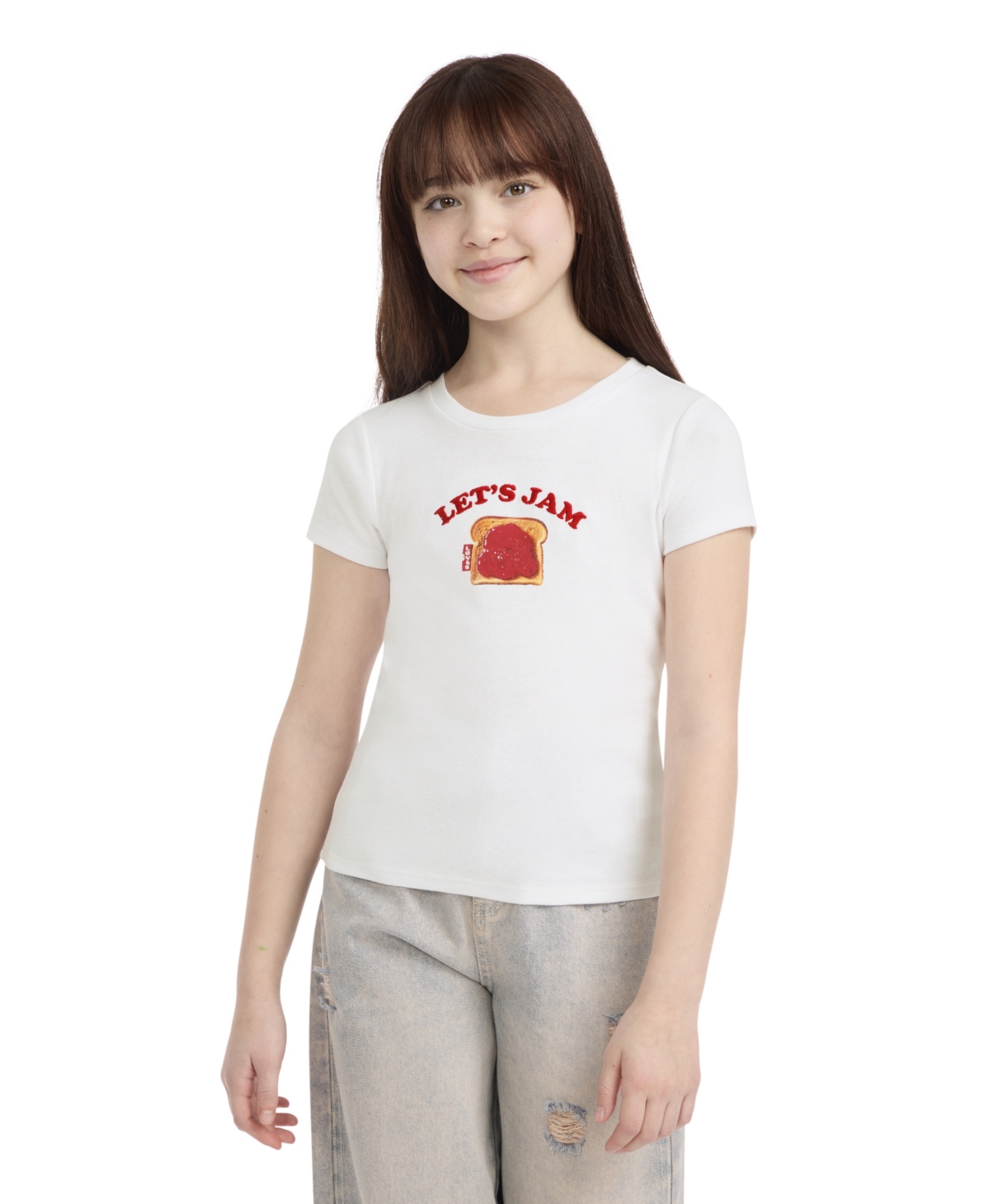 Click here for Levis Girls 7-16 Meet and Greet Jam Round Neck T-S... prices