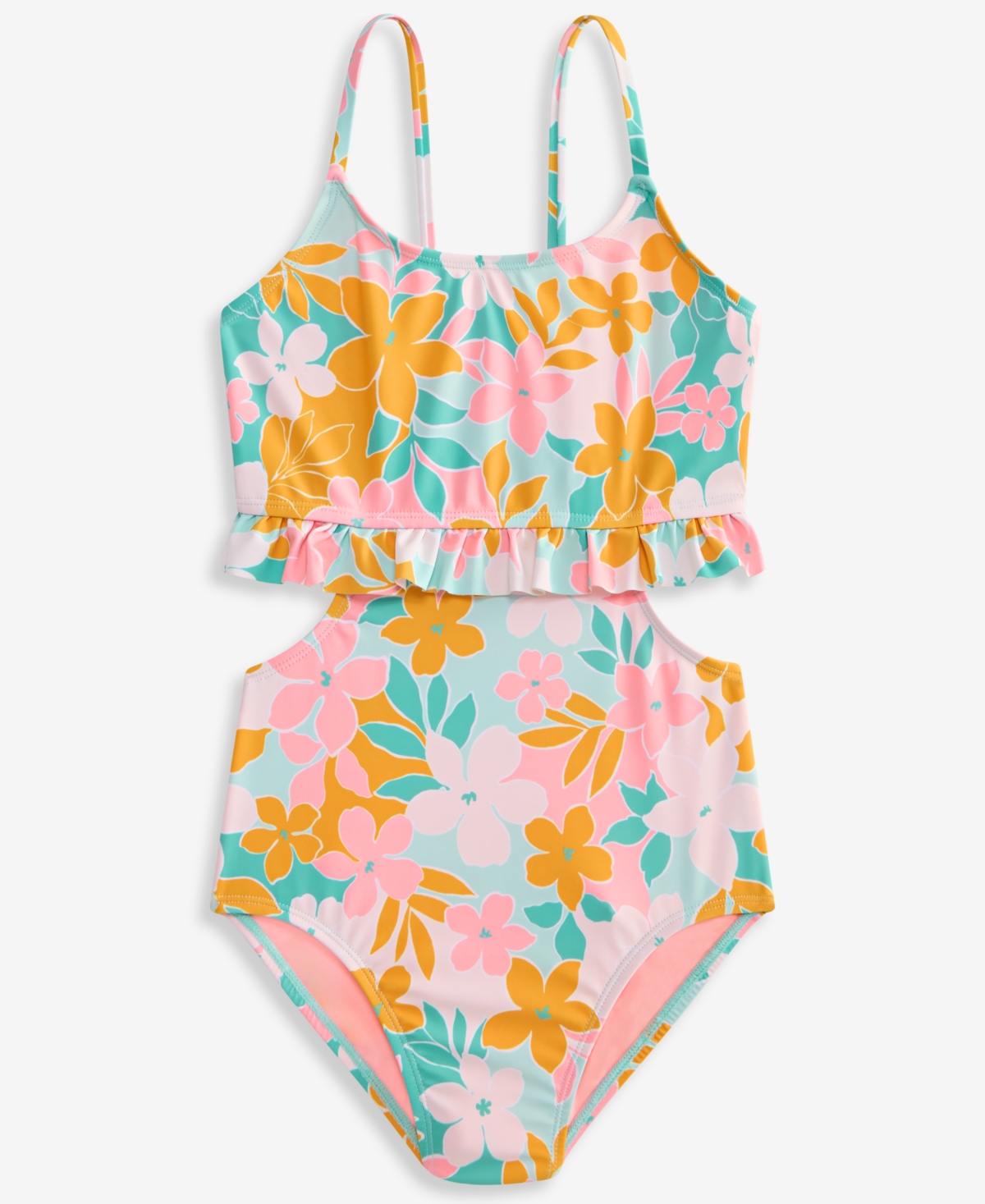 Click here for Breaking Waves Girls 7-16 Ruffle Monokini One-Piec... prices