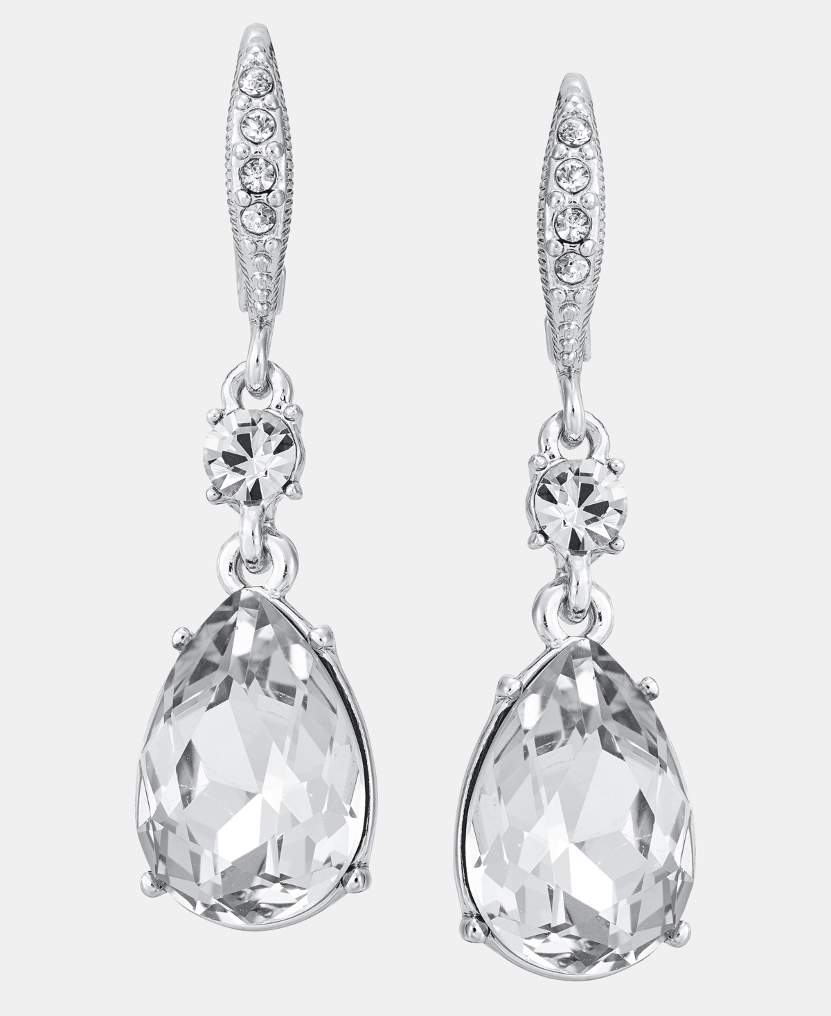 Click here for Givenchy Crystal Double Drop Earrings - White prices