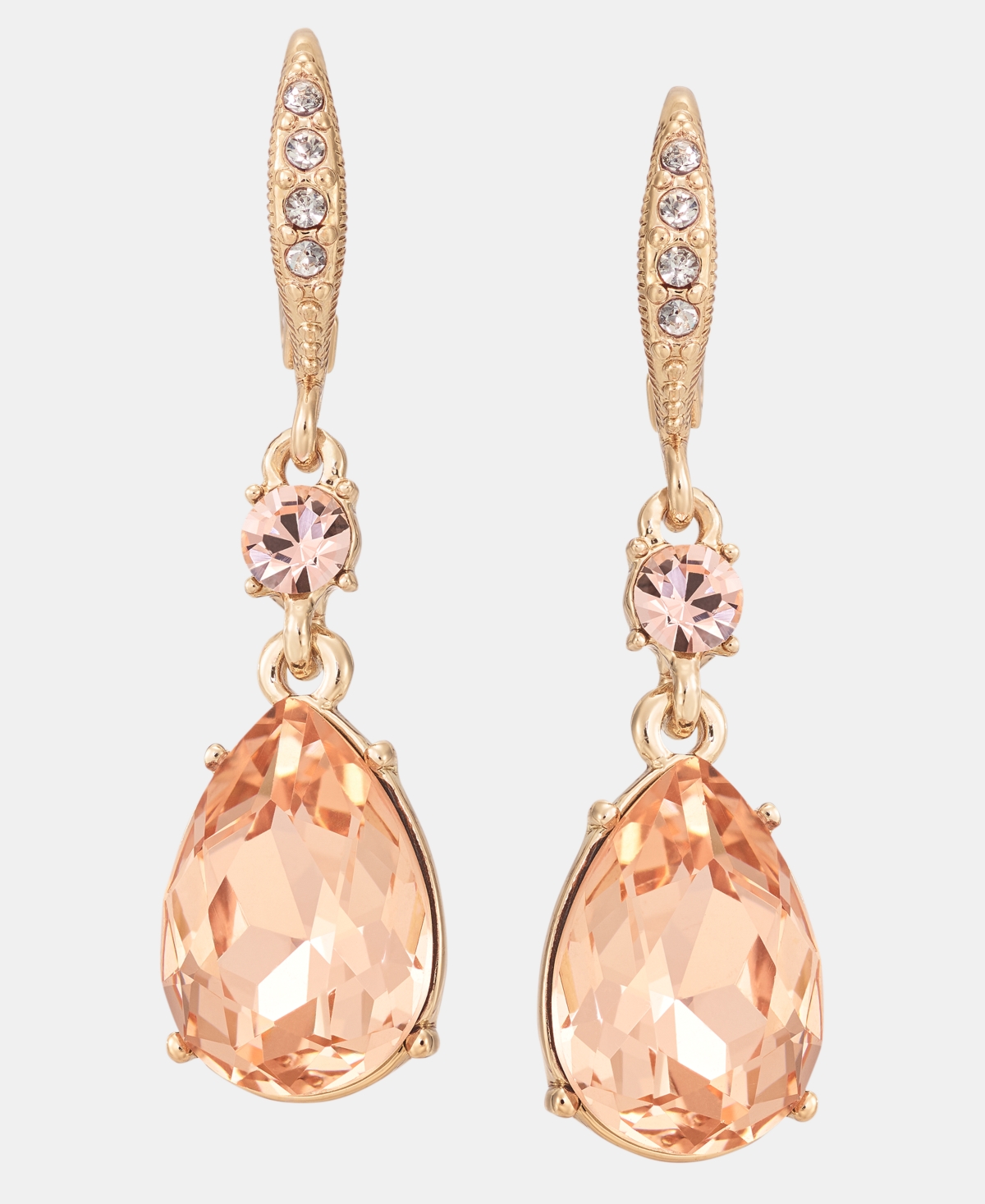 Click here for Givenchy Crystal Double Drop Earrings - Dark Pink prices