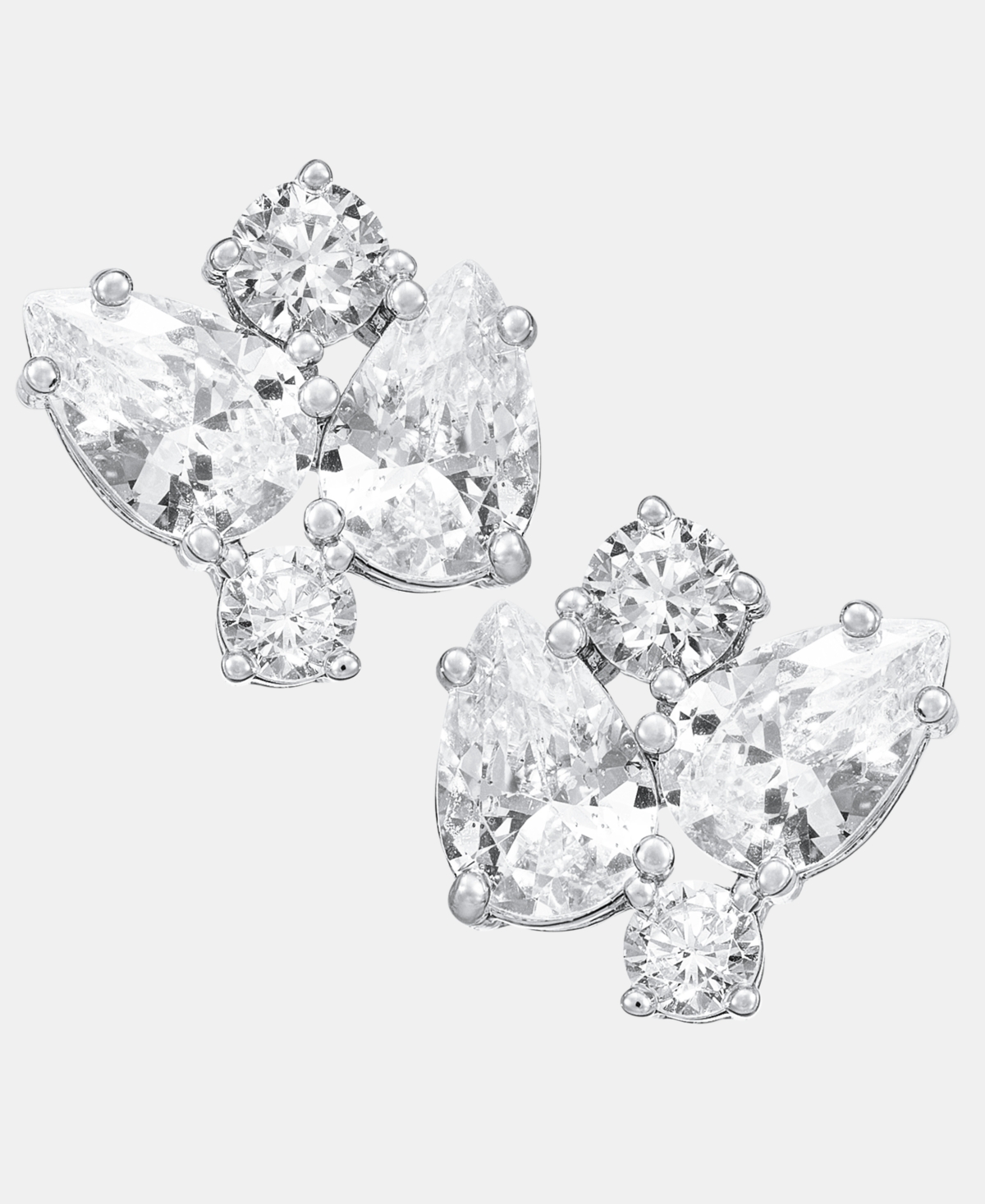 Click here for Givenchy Cubic Zirconia Cluster Stud Earrings - Si... prices