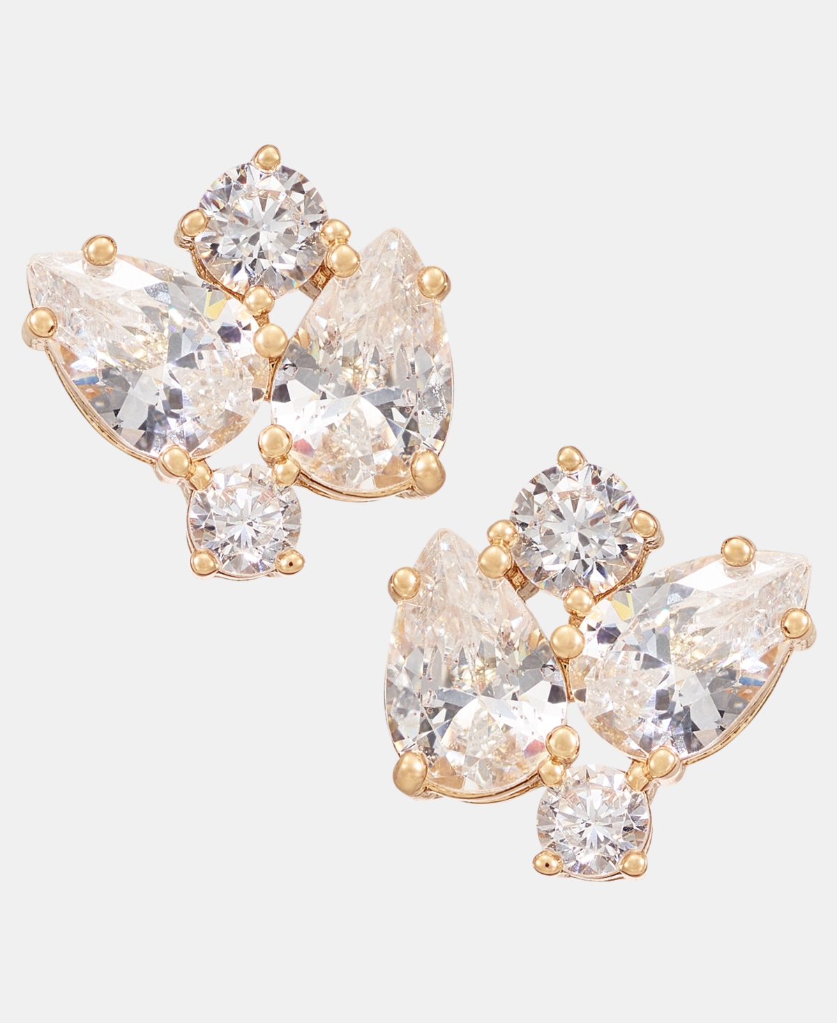 Click here for Givenchy Cubic Zirconia Cluster Stud Earrings - Go... prices