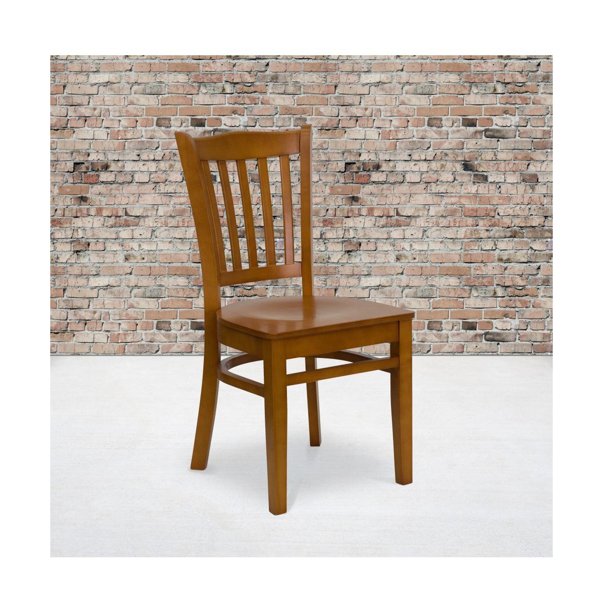 Click here for Emma+Oliver Vertical Slat Back Wooden Restaurant D... prices