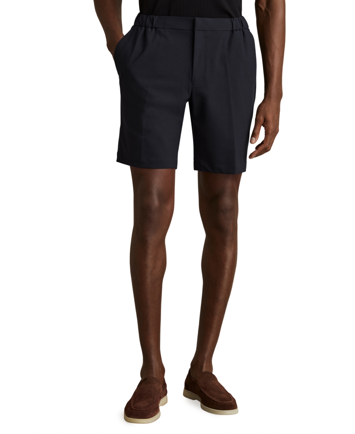 Click here for Reiss Mens Drawstring Chino Shorts - Navy prices