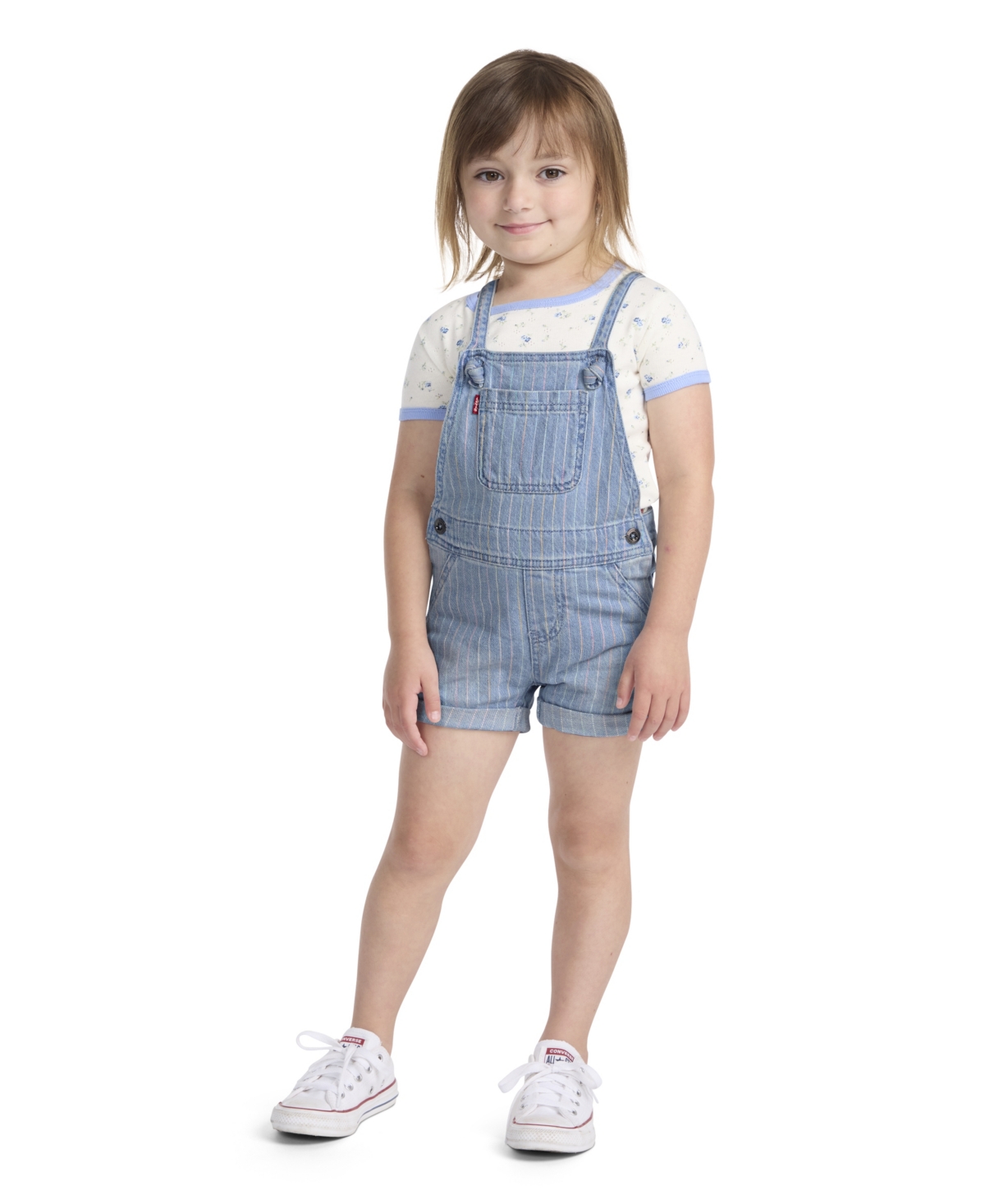 Click here for Levis Girls Toddler 2T-4T Apron Neck Denim Shortal... prices