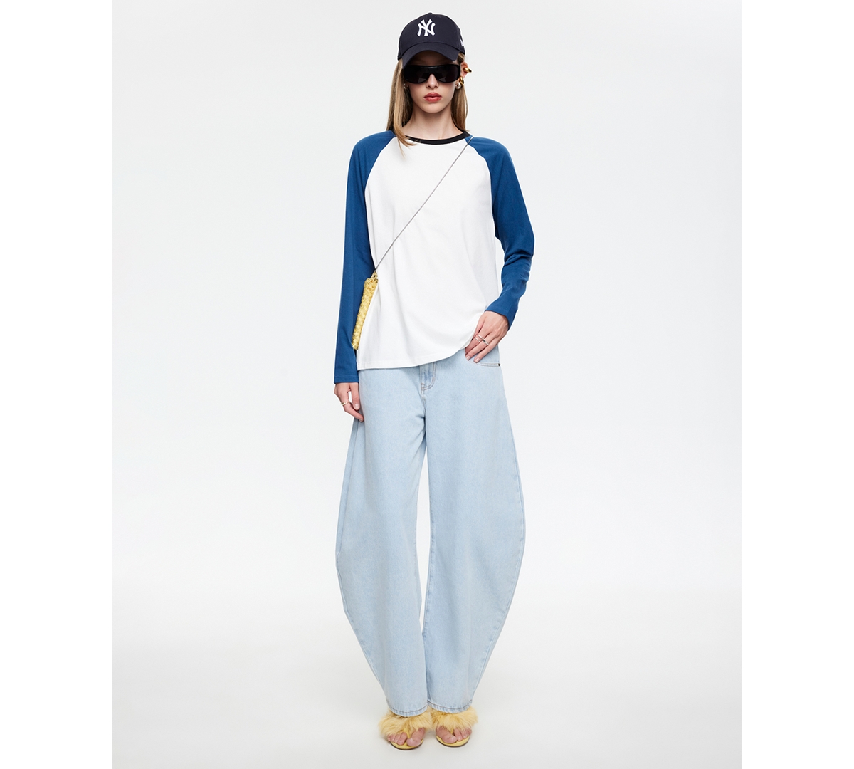 Click here for Lioness Womens Crew Neck Baseball T-Shirt - Blue prices