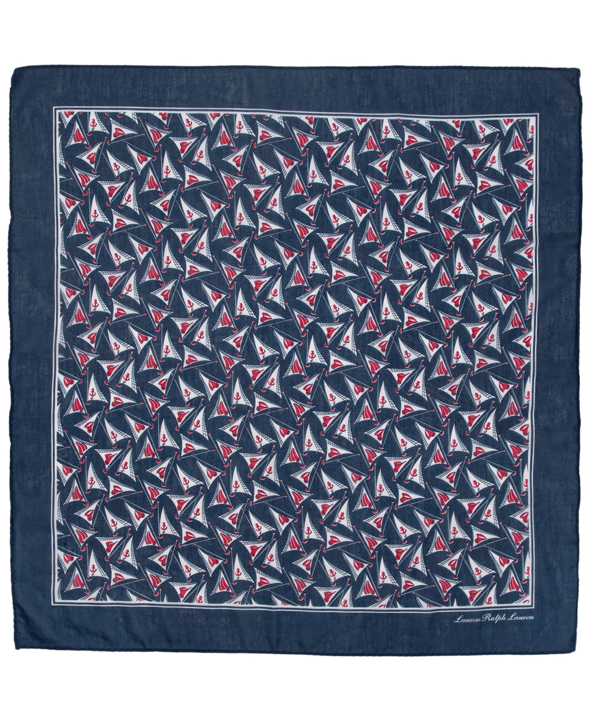 Click here for Lauren Ralph Lauren Sails Small Square Scarf - Nav... prices
